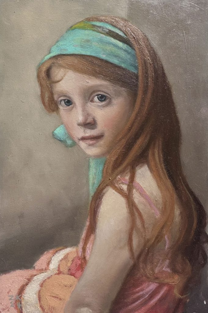 Zara Kuchi. Girl with a Turquoise Headscarf. - Gallery Gwyn